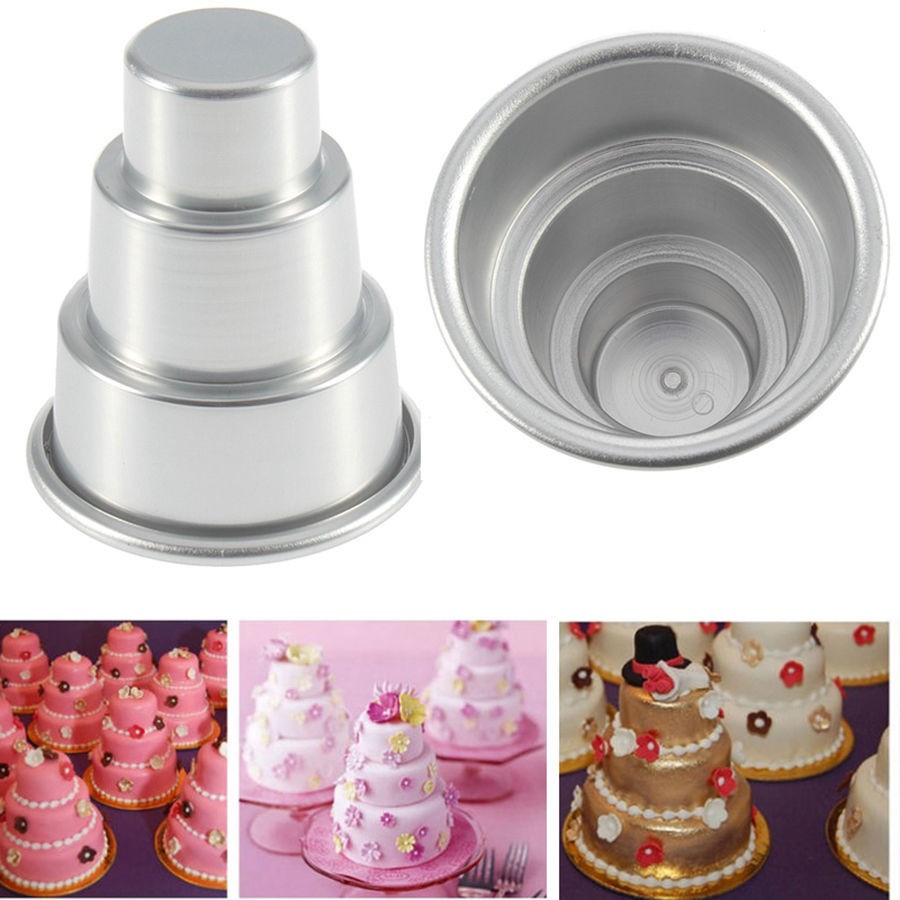 METAL CUPCAKE 3 LAYER MOULD - Home Worth