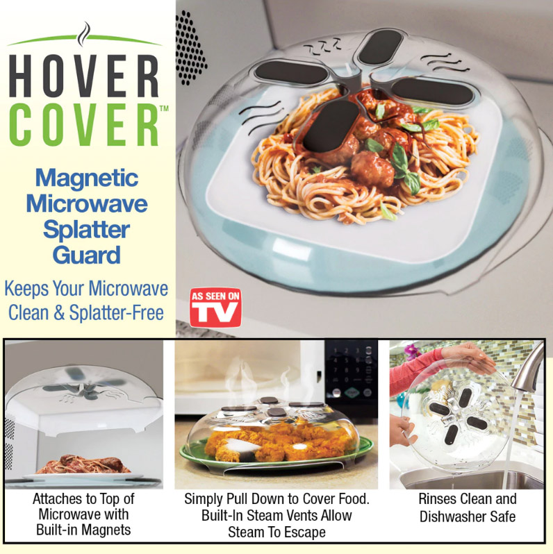 HOVER COVER MICROWAVE SPLATTER COVER - Home Worth