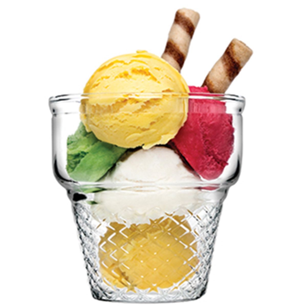 PASABAHCE MINI CORNET SET OF 3 ICE CREAM CUP - Home Worth