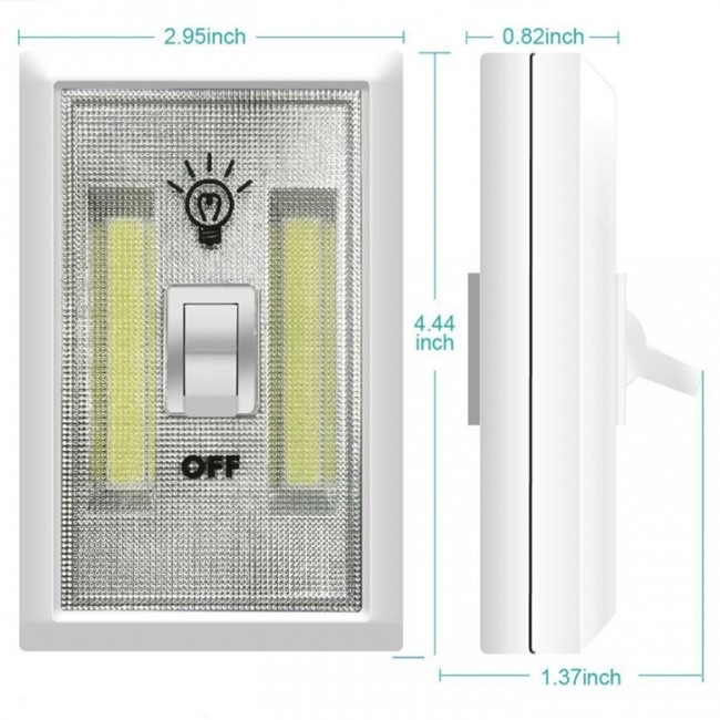 SUPER BRIGHT WIRELESS LED LIGHT SWITCH - SINGLE - Home Worth