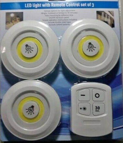 LED LIGHT WITH REMOTE CONTROL SET OF 3 - Home Worth