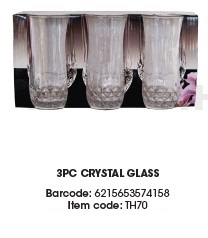 3PC CRYSTAL GLASS SET - Home Worth