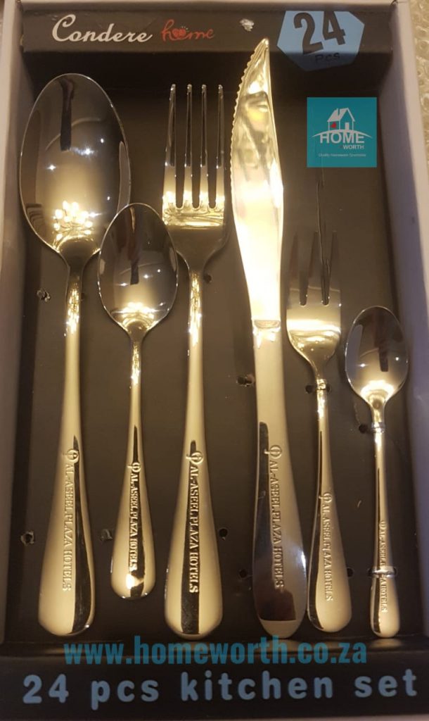 24PC STAINLESS STEEL CUTLERY SET - CONDERE - Home Worth