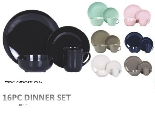 16PC ROUND DINNER SET CERAMIC - Home Worth