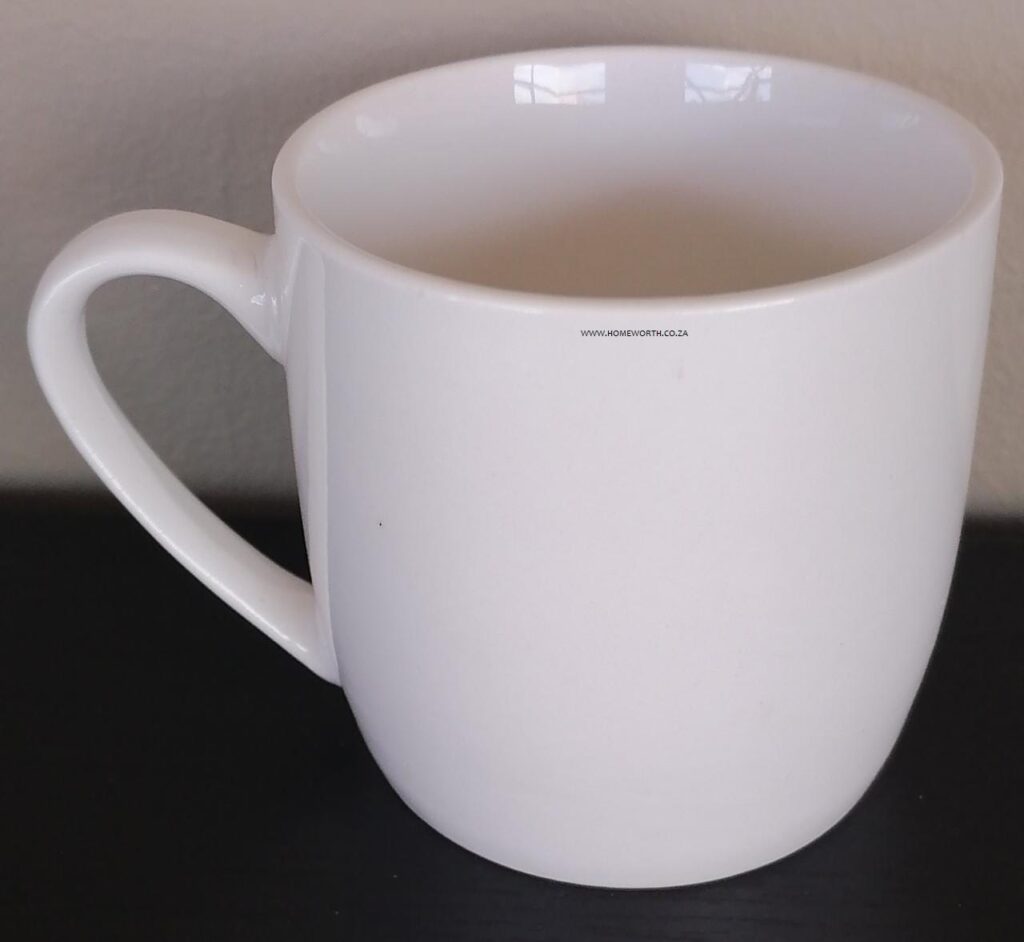 PORCELAIN MUGS WHITE COLOR - Home Worth